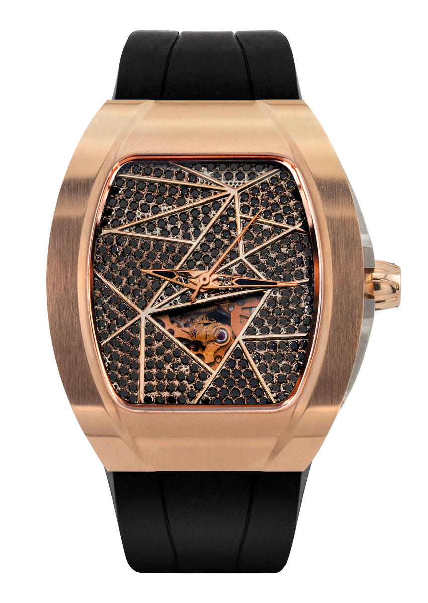 Frost NYC Diamond Evolution Women's Watch - Automatic Skeleton Rose Tr