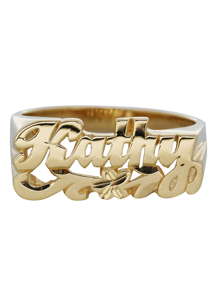 14K Gold Script Name Ring | Appx. 3.4 Grams – FrostNYC