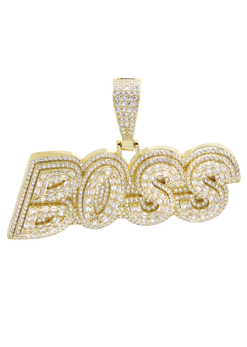 Silver Pendant - Gold BOSS Pendant | Appx 24 Grams