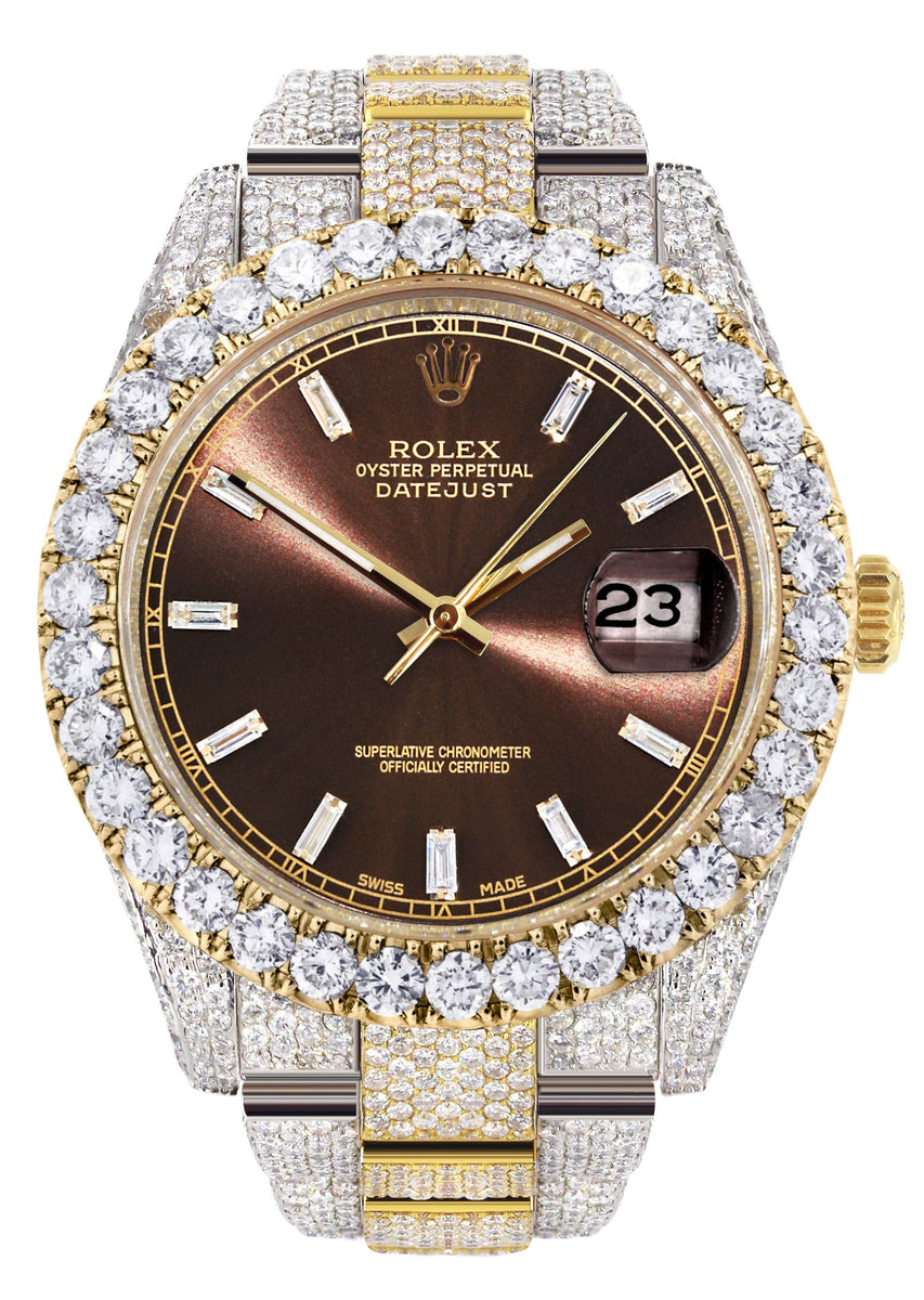 Diamond Iced Out Rolex Datejust 41 | 25 Carats Of Diamonds | Morocco B