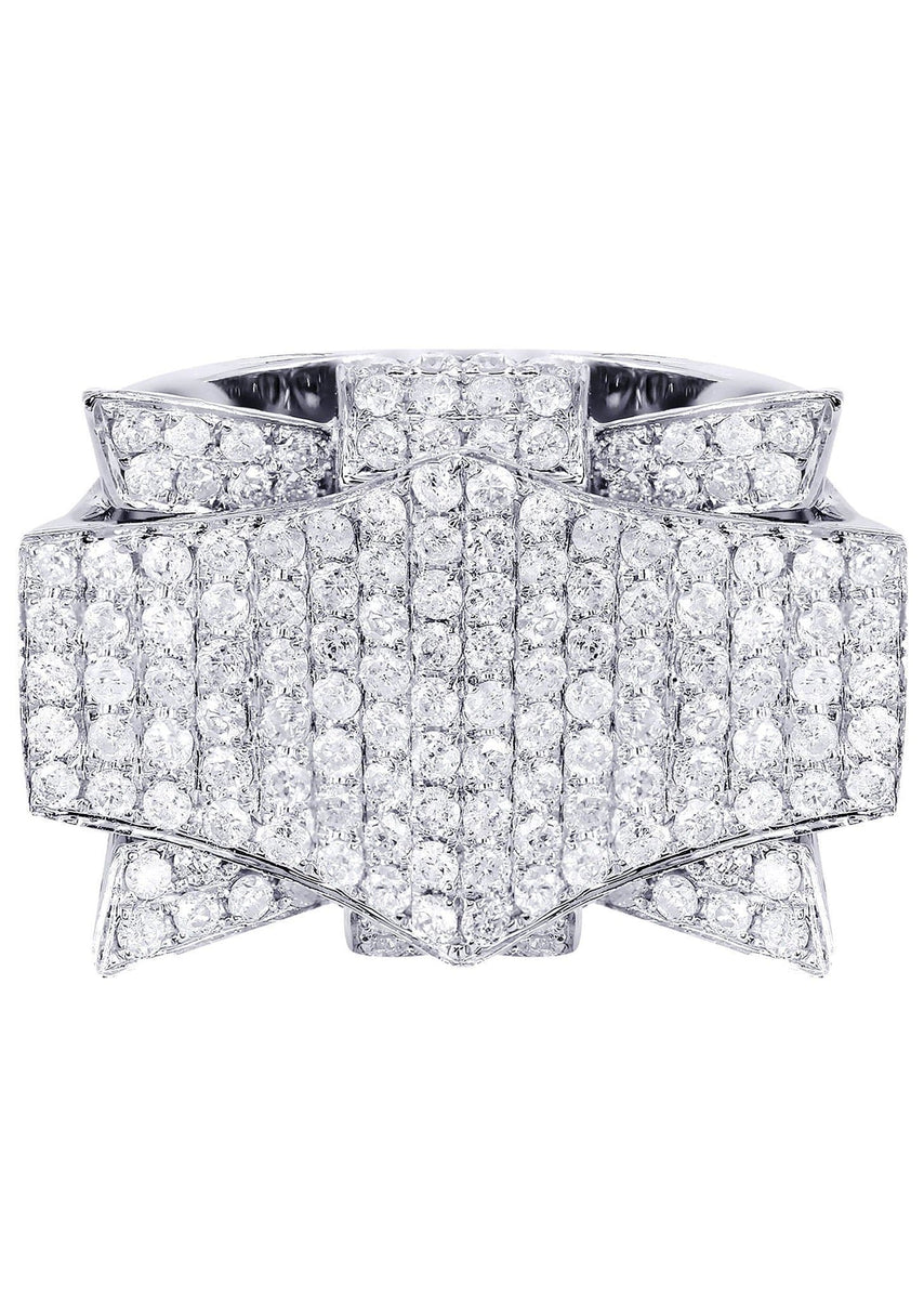White Gold Mens Diamond Ring| 3.54 Carats| 15.64 Grams
